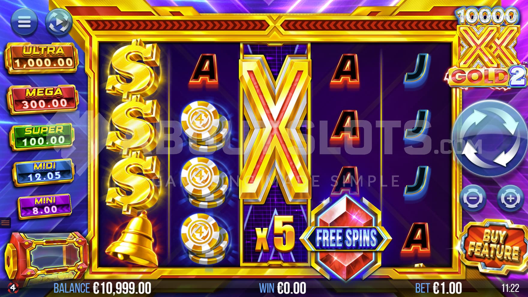 10000X Gold 2 (4ThePlayer) Demo and Slot Review