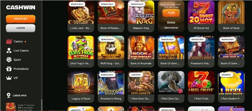 CashWin Online Casino Review and Bonus - AboutSlots