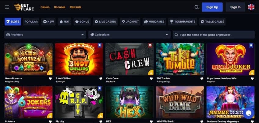 BetFlare Online Casino Review and Bonus - AboutSlots